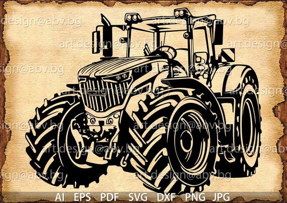 Vector TRACTOR Engine Ai Eps Pdf PNG Svg Dxf Jpg | Etsy