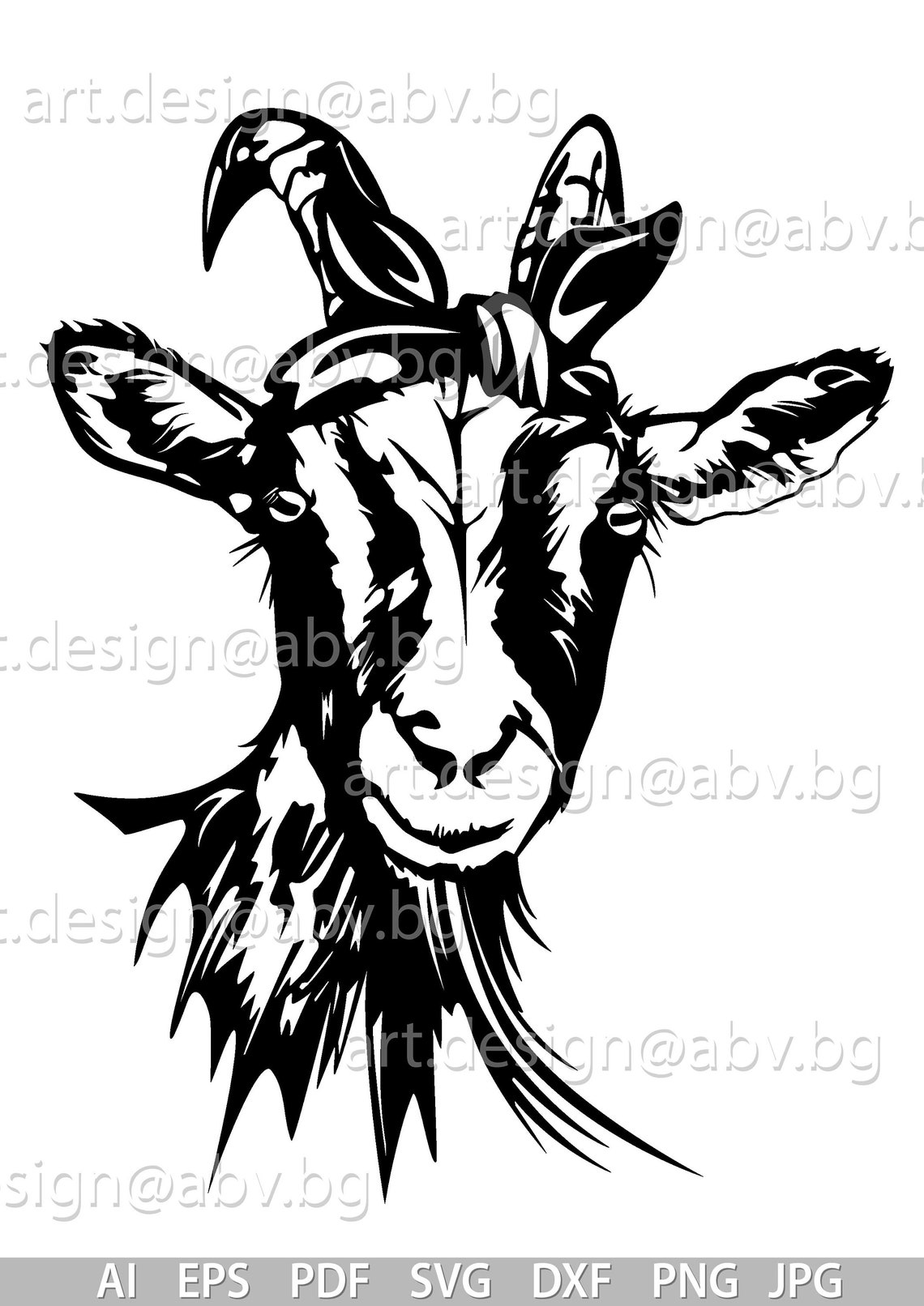Vector GOAT With Bandana 3 Colors AI Png Eps Pdf Svg - Etsy