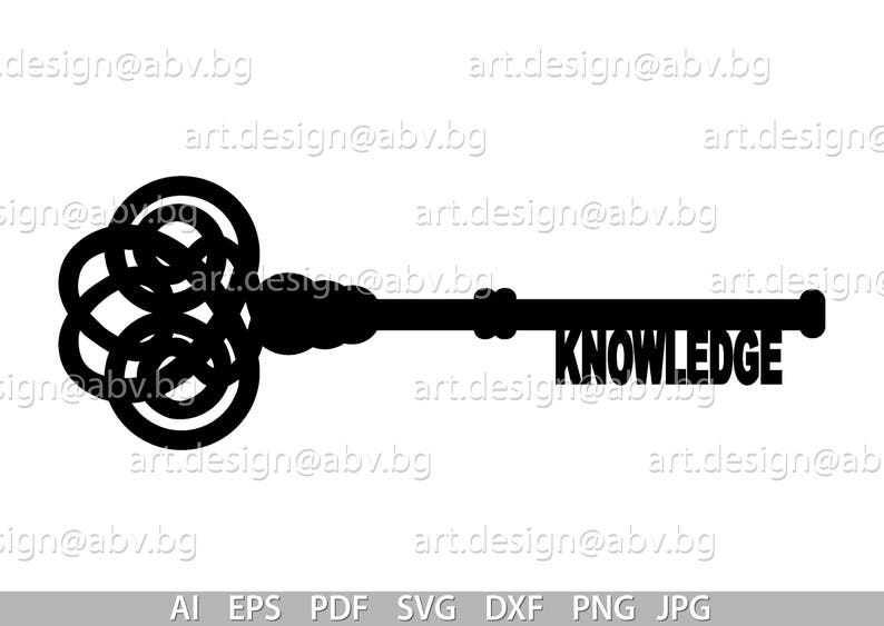 Vector KEY Knowledge AI Eps Pdf Svg Dxf Png Jpg | Etsy