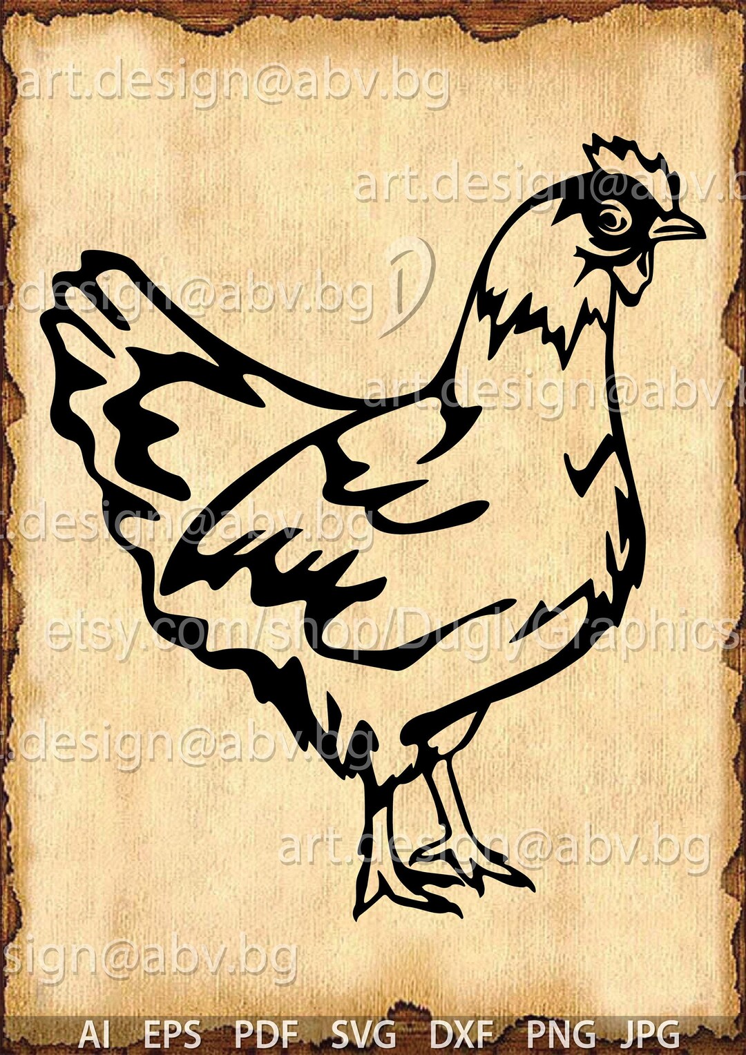Vector RHODE ISLAND RED Hen, Ai, Eps, Pdf, Svg, Dxf, Png, Jpg Download ...