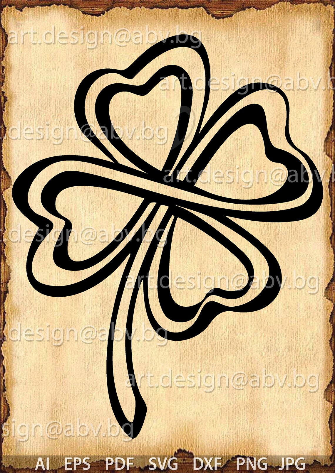 Vector CLOVER AI Eps Png Pdf Svg Dxf Jpg Download Four | Etsy