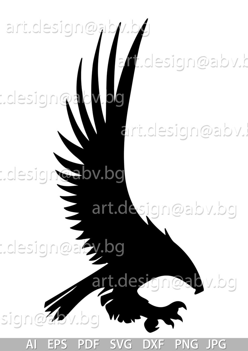 Vector EAGLE AI Eps Pdf Svg Dxf Png Jpg Download Files | Etsy