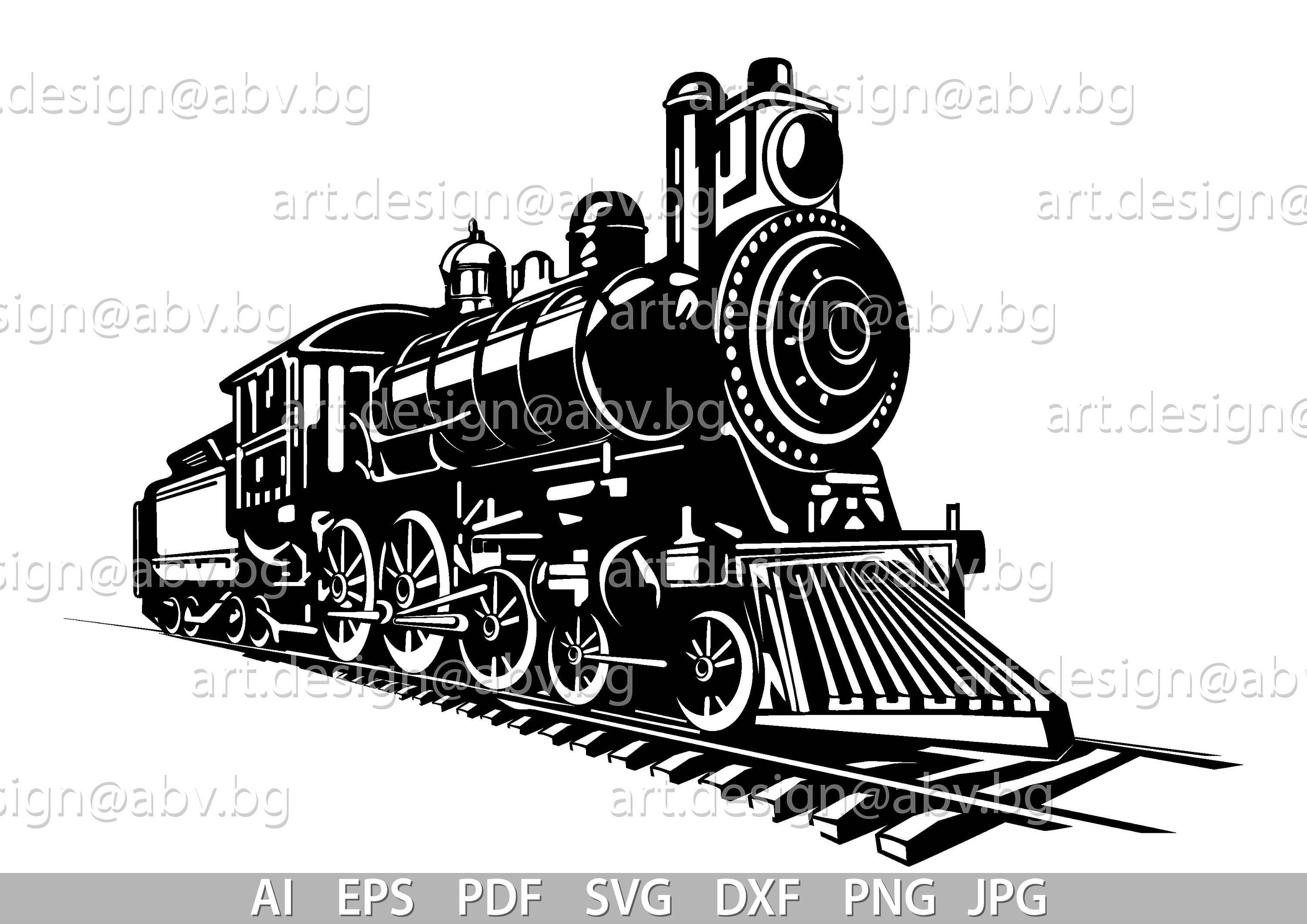Vector VINTAGE TRAIN AI Eps Svg Dxf Pdf Png Jpg - Etsy Canada