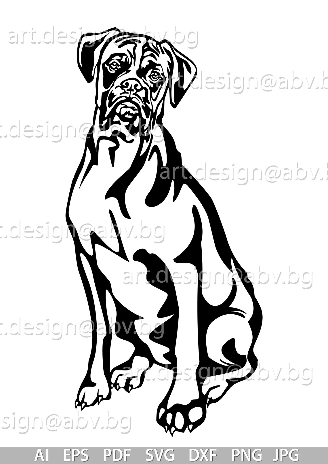 Vector DOG Boxer SVG DXF Ai Png Pdf Eps Jpg Download - Etsy
