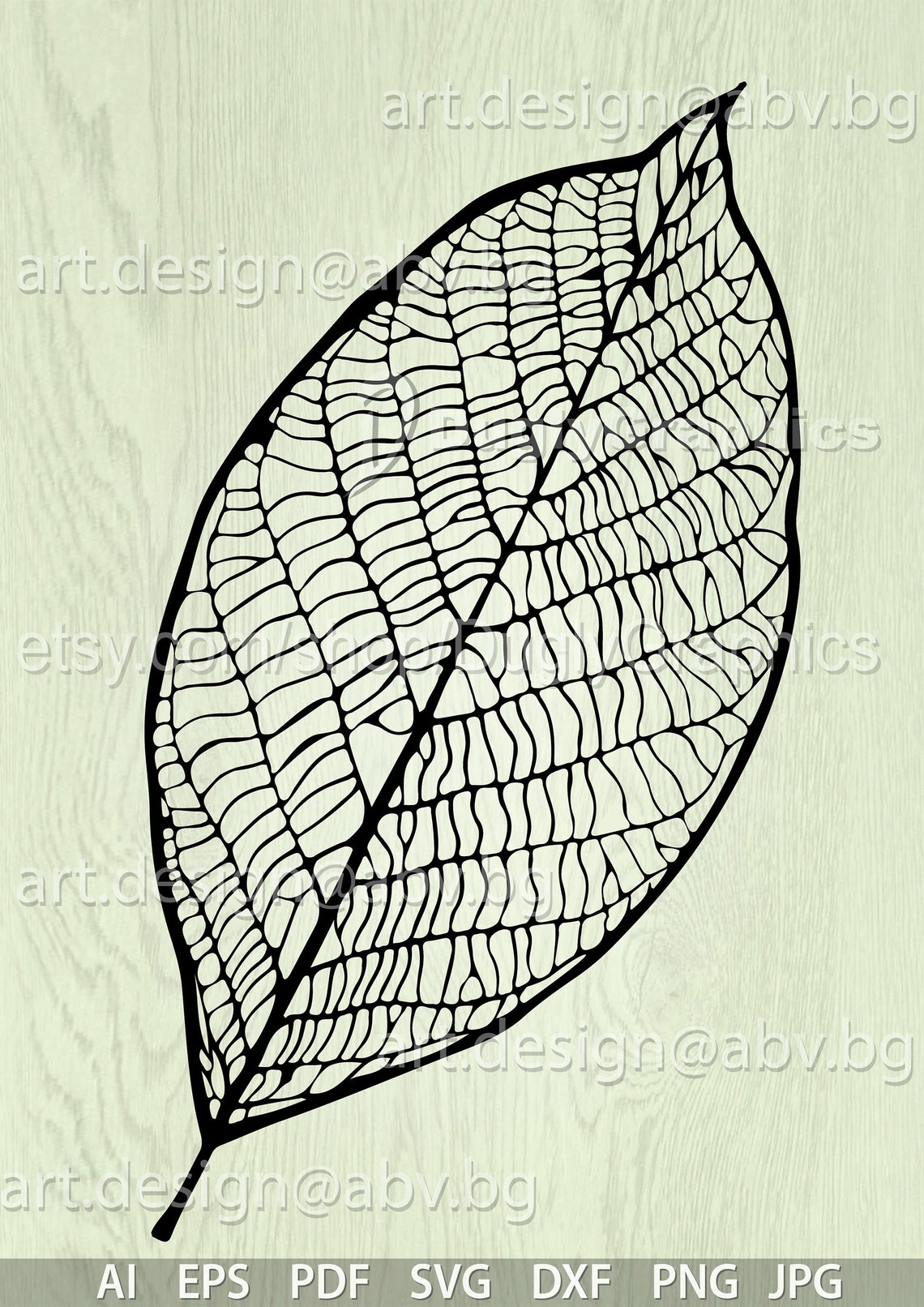 Vector LEAF Veins AI Eps Pdf PNG Svg Dxf Jpg Image - Etsy