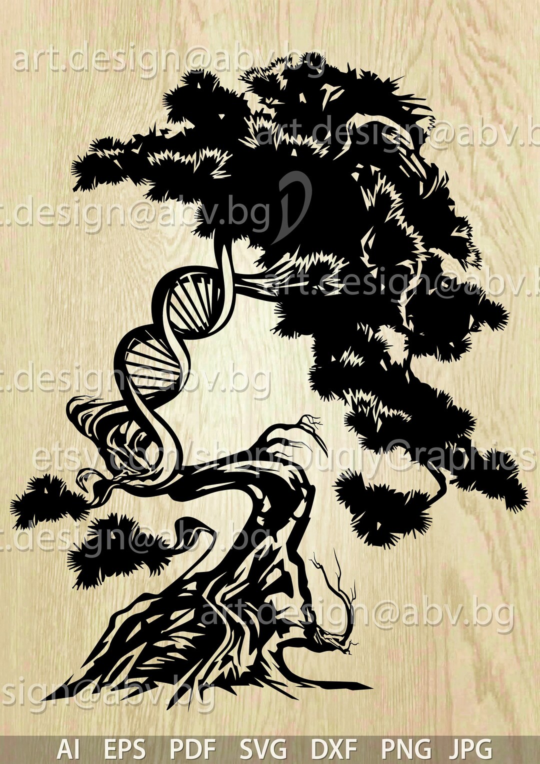 Vector DNA TREE AI Eps Pdf Svg Dxf Png Jpg Download Graphical Image - Etsy