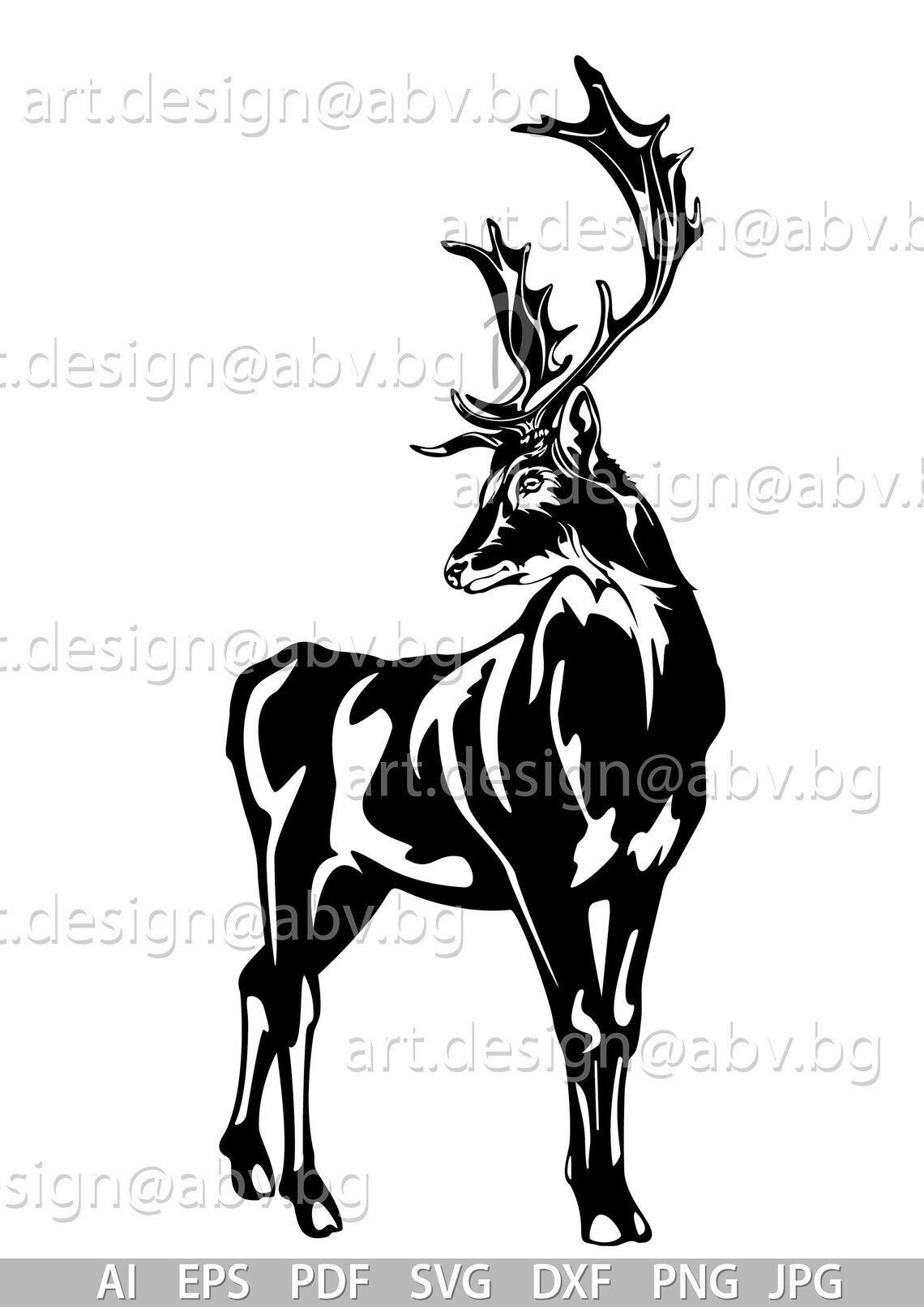 Vector FALLOW DEER Body, AI, Eps, Pdf, Svg, Dxf, Png, Jpg Download ...