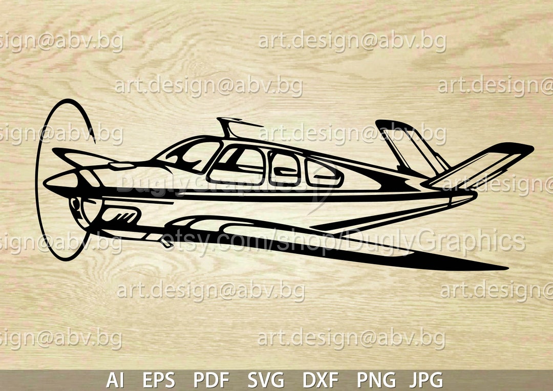 Vector AIRPLAN V-tail, SVG, Dxf, AI, Eps, Pdf, Png, Jpg Download Flying ...