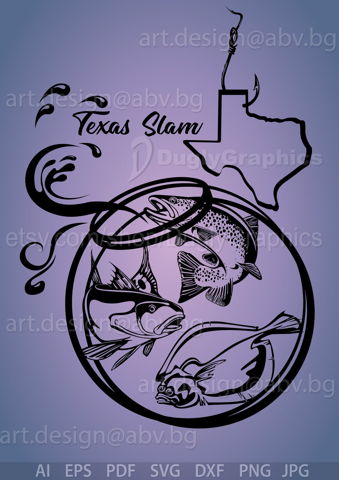Vector TEXAS SLAM AI Eps Pdf Png Svg Dxf Jpg Image - Etsy