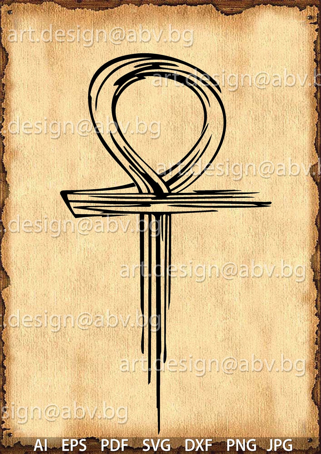 Vector ANKH - SYMBOL of Eternal Life, AI, Eps, Svg, Dxf, Pdf, Png, Jpg ...