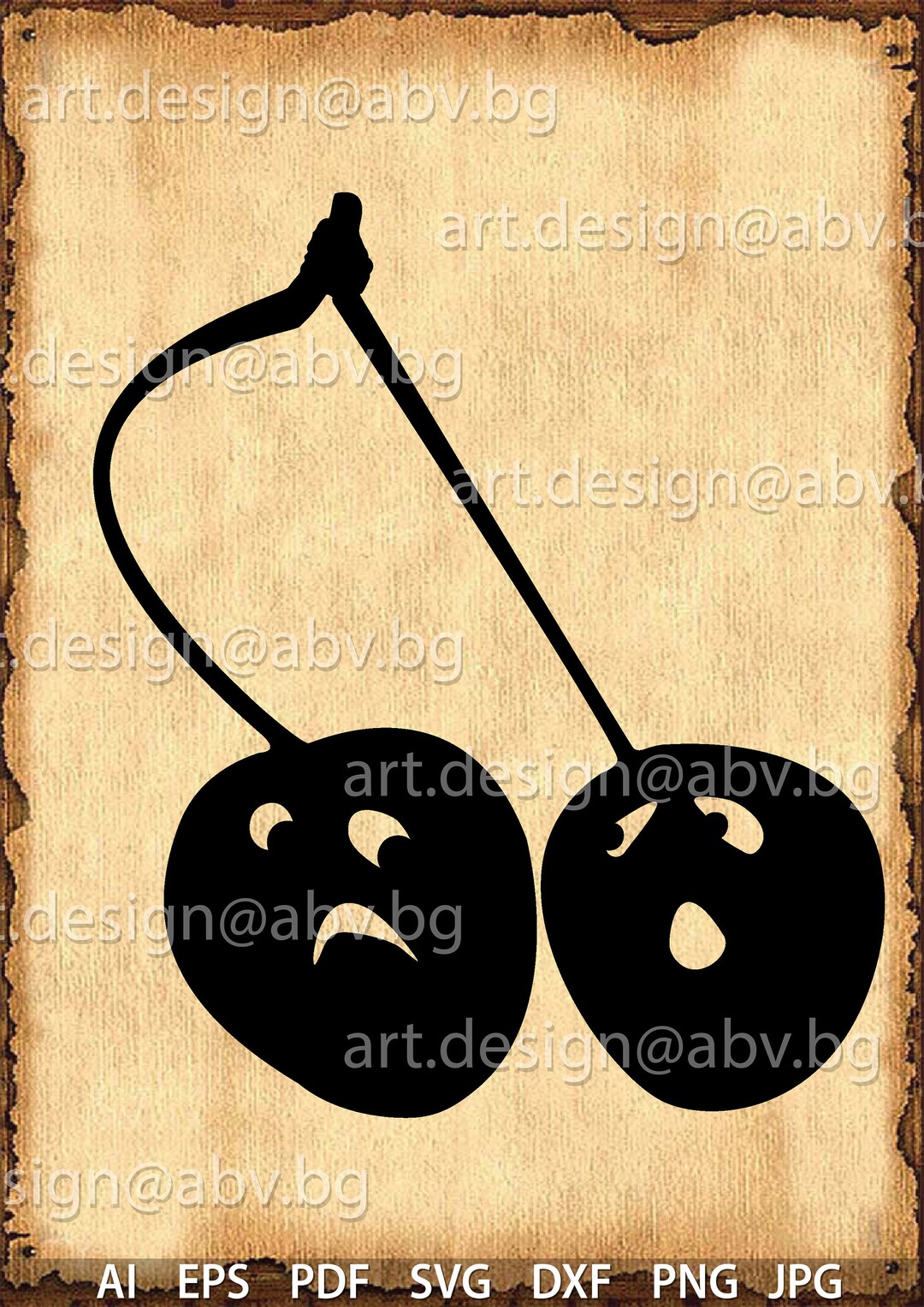 Vector CHERRIES Ai Eps Pdf PNG Svg Dxf Jpg Download - Etsy