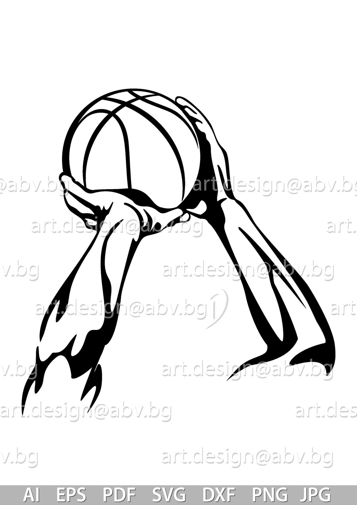 Vector BASKETBALL Male Hands Ai Eps Pdf SVG Dxf Png - Etsy