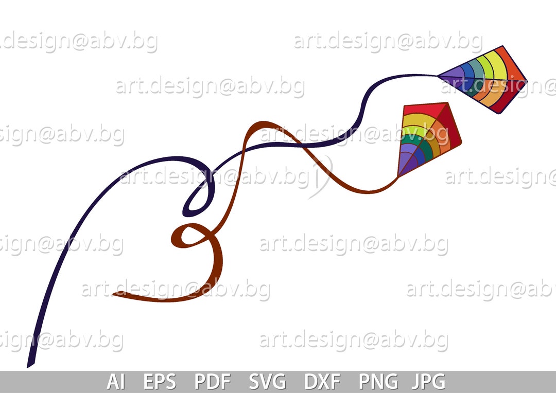 Vector KITES, SVG, AI, Eps, Dxf, Pdf, Png, Jpg Download Files, Digital ...