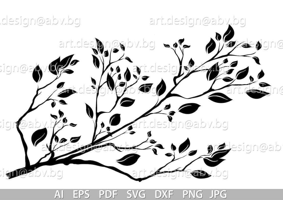 Vector BRANCH AI Eps Pdf PNG Svg Dxf Jpg Image Graphic - Etsy
