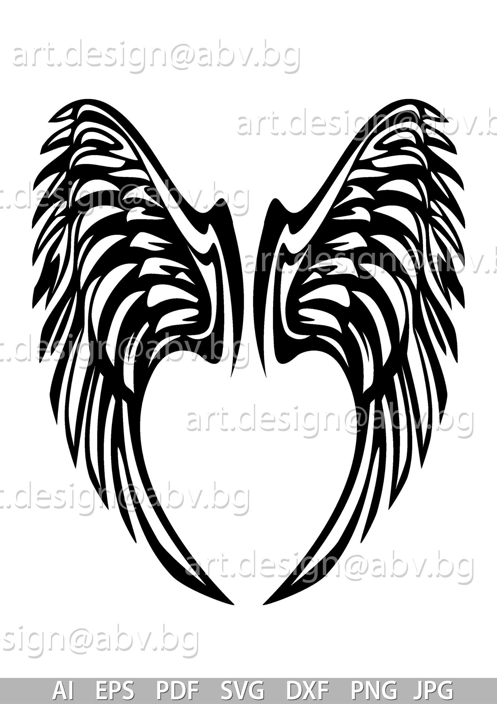 Vector ANGEL WINGS Svg DXF Ai Png Pdf Eps Jpg Download - Etsy