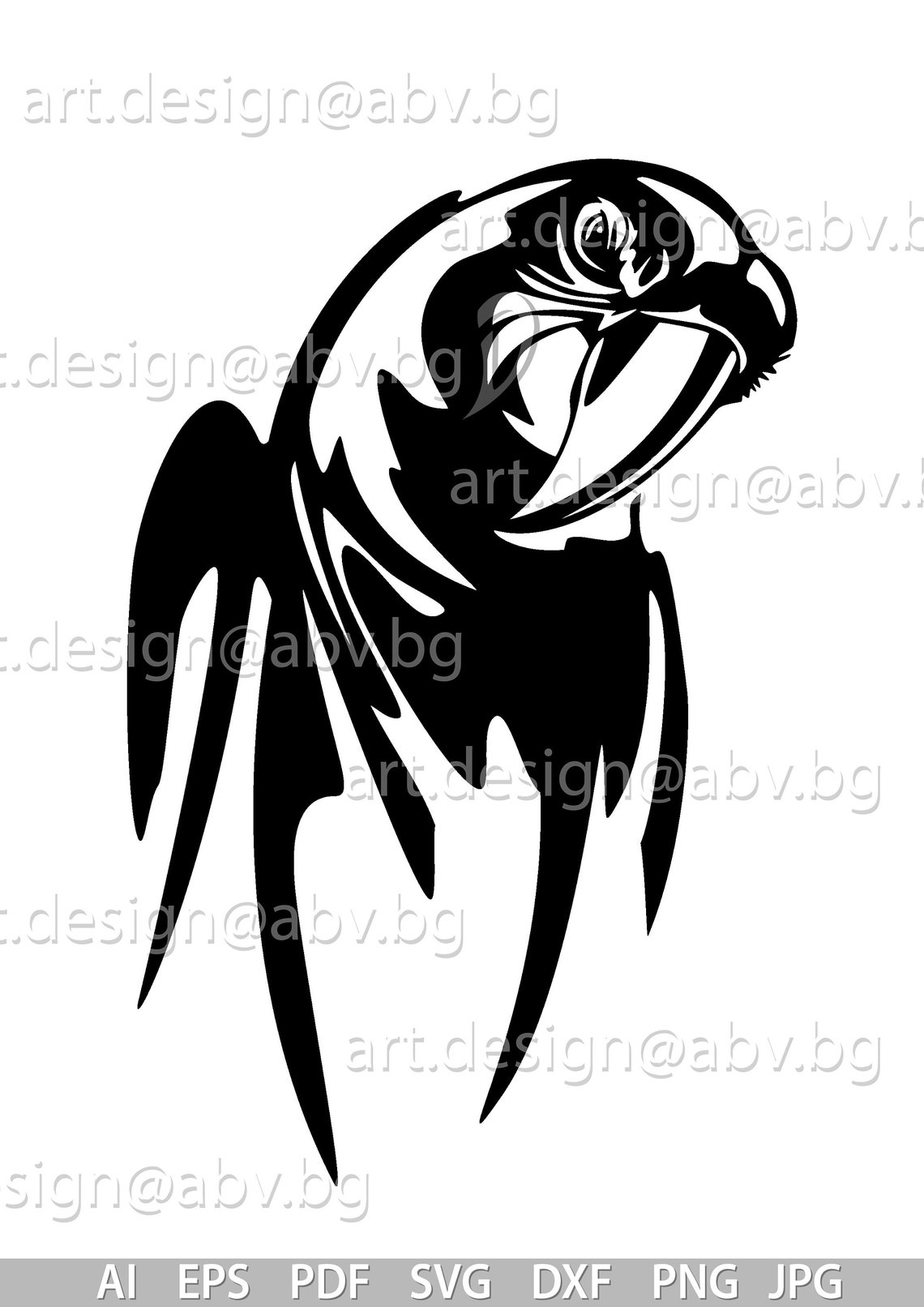 Vector PARROT AI Eps Pdf SVG Dxf Png Jpg Download - Etsy