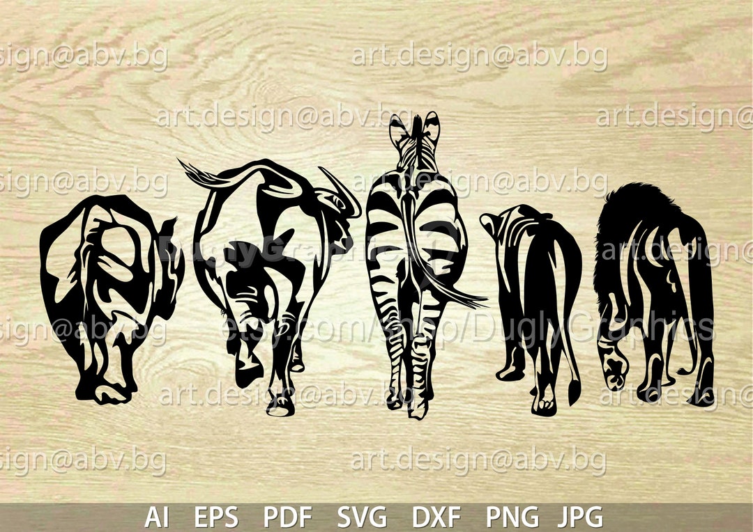 Vector SAFARI ANIMALS, Ai, Eps, Pdf, Svg, Dxf, Png, Jpg Download ...