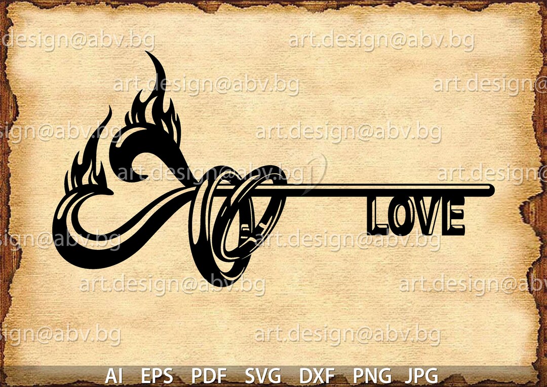 Vector KEY, Love, AI, Eps, Pdf, Svg, Dxf, Png, Jpg Download, Digital ...