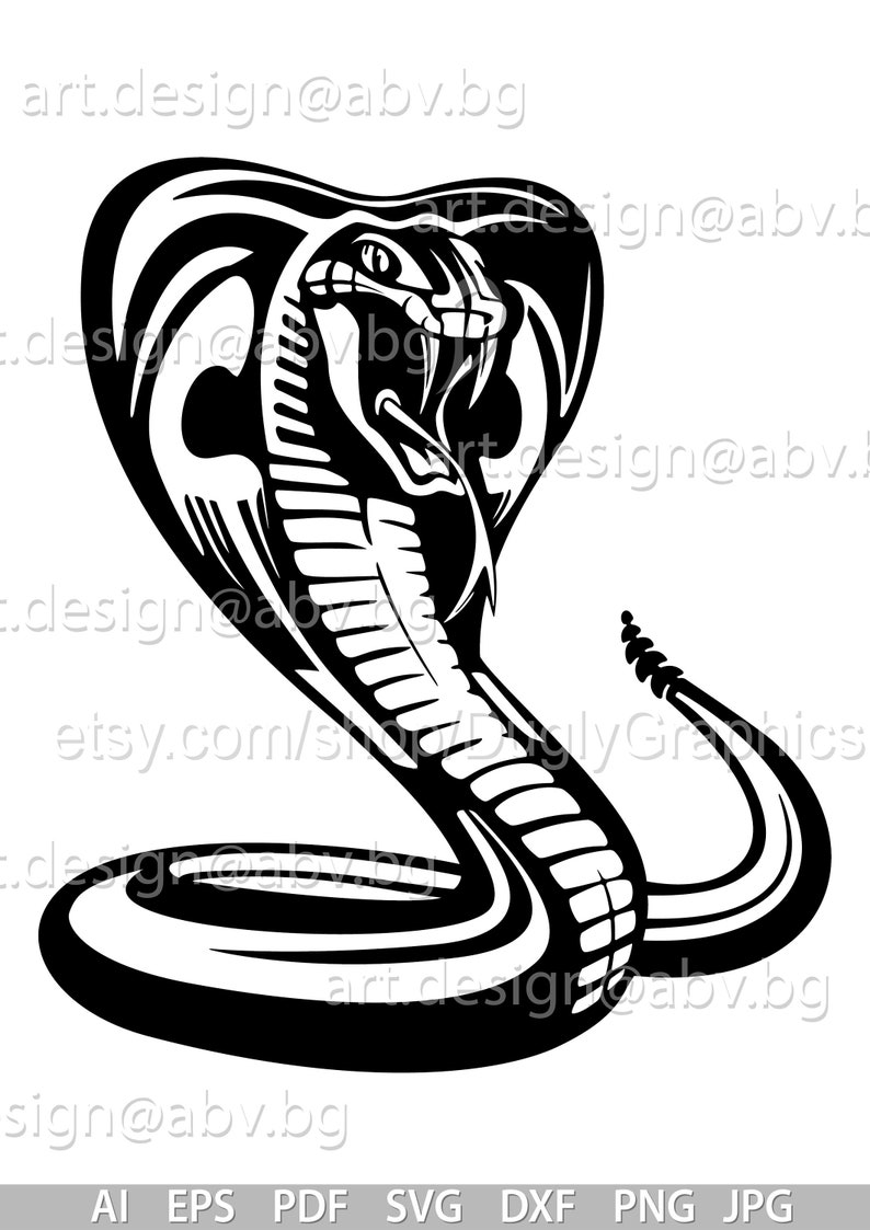 Vector COBRA SNAKE AI Png Eps Pdf Svg Dxf Jpg Download - Etsy