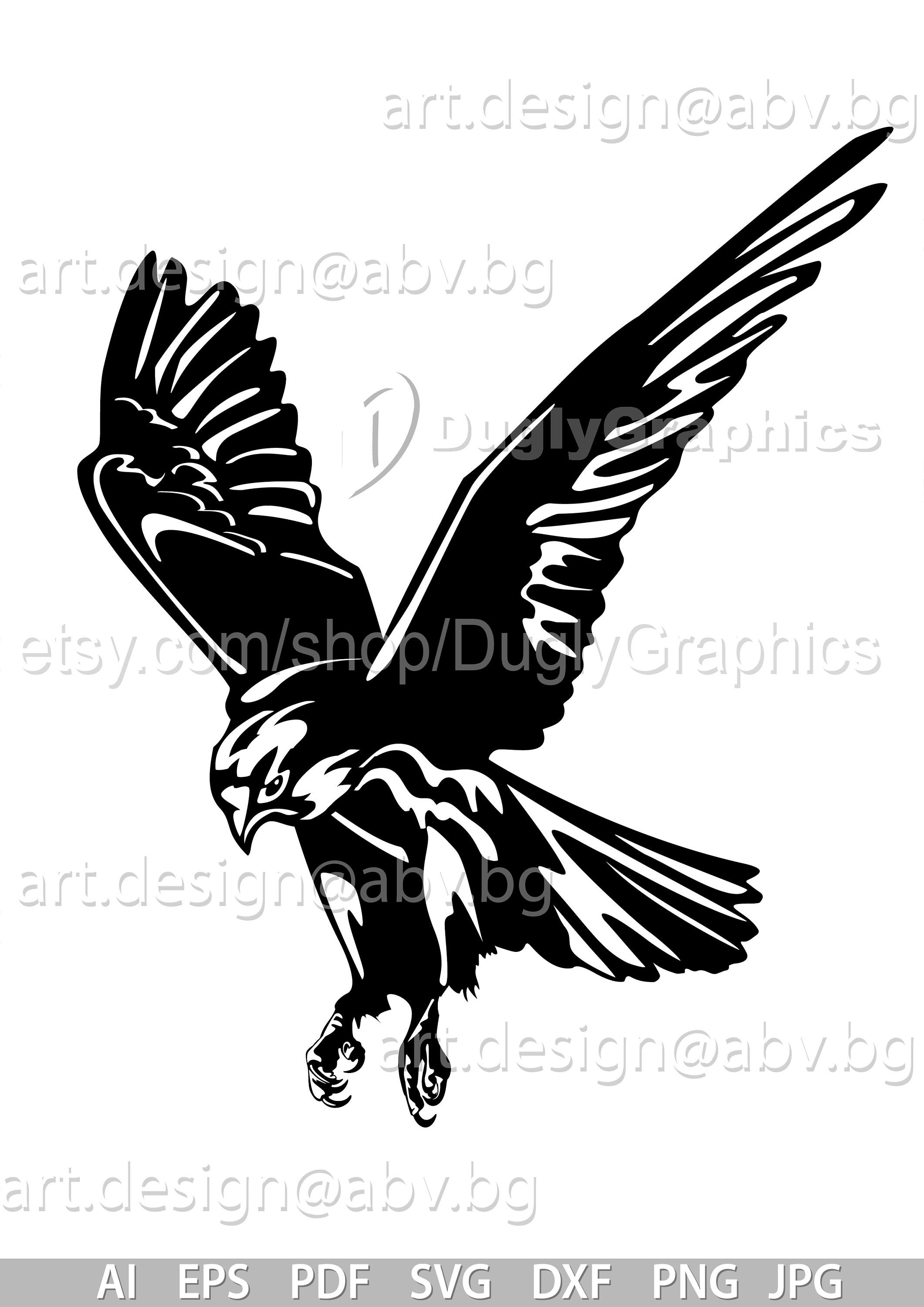 Vector FALCON Flying AI Eps Pdf Svg Dxf Png Jpg - Etsy UK