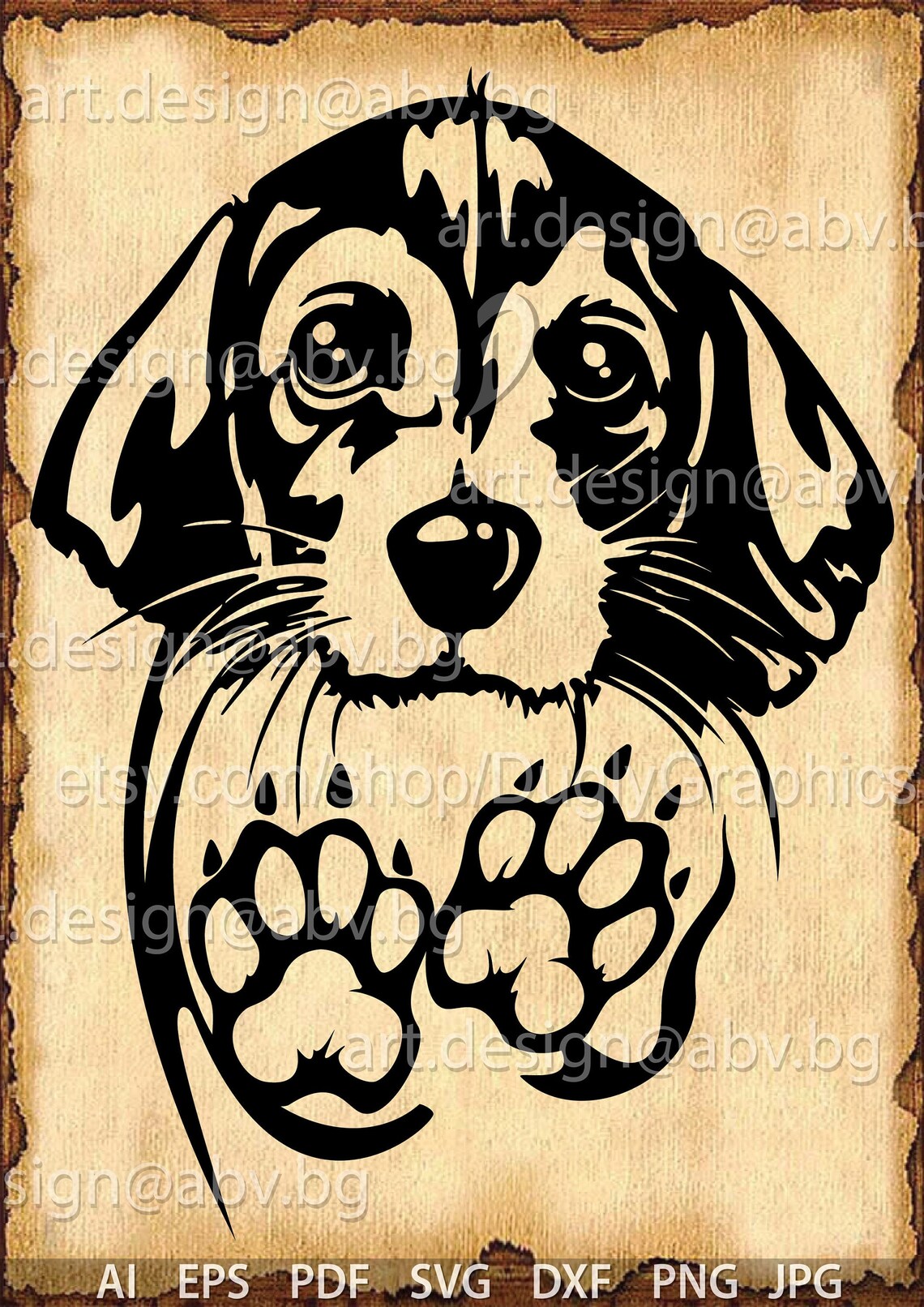Vector DOG Puppy AI Eps Pdf SVG Dxf Png Jpg Download - Etsy