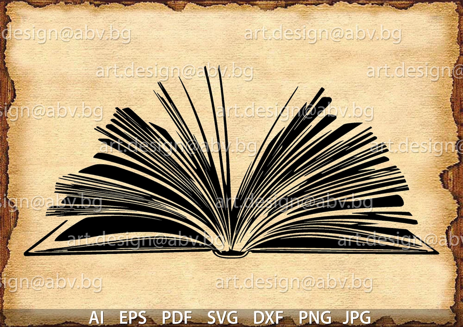 Vector OPEN BOOK AI Eps Pdf Svg Dxf Png Jpg Download - Etsy