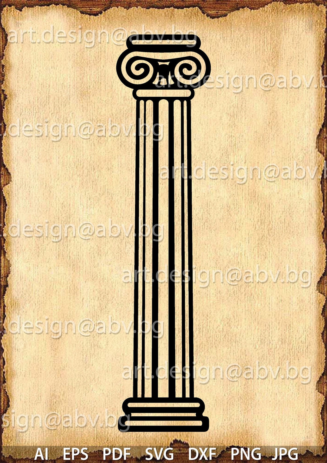 Vector ROMAN COLUMN, AI, Png, Pdf, Eps, Svg, Dxf, Jpg Download, Digital ...