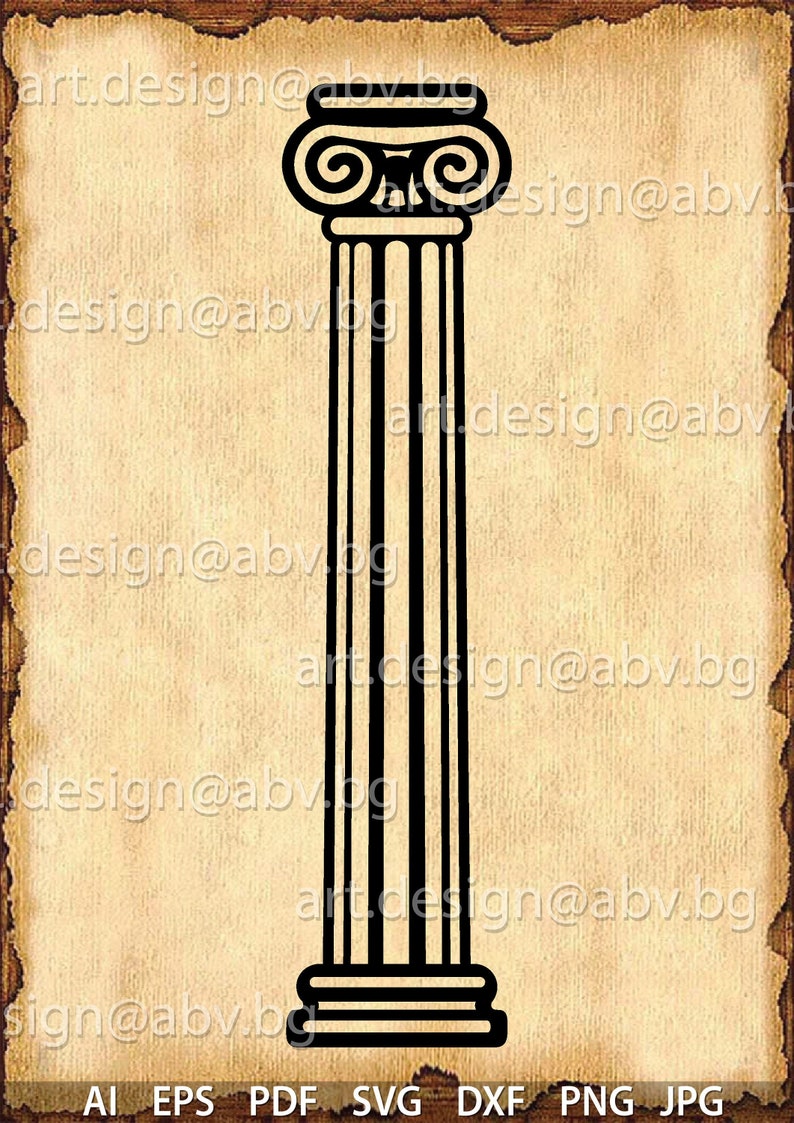 Vector ROMAN COLUMN AI Png Pdf Eps Svg Dxf Jpg - Etsy