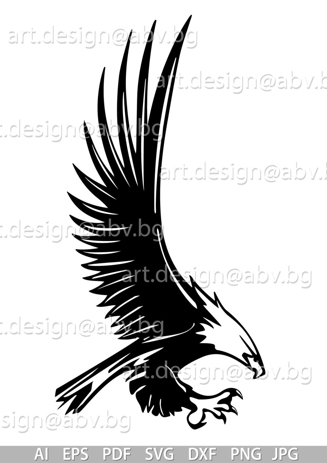 Vector EAGLE AI Eps Pdf Svg Dxf Png Jpg Download Files | Etsy