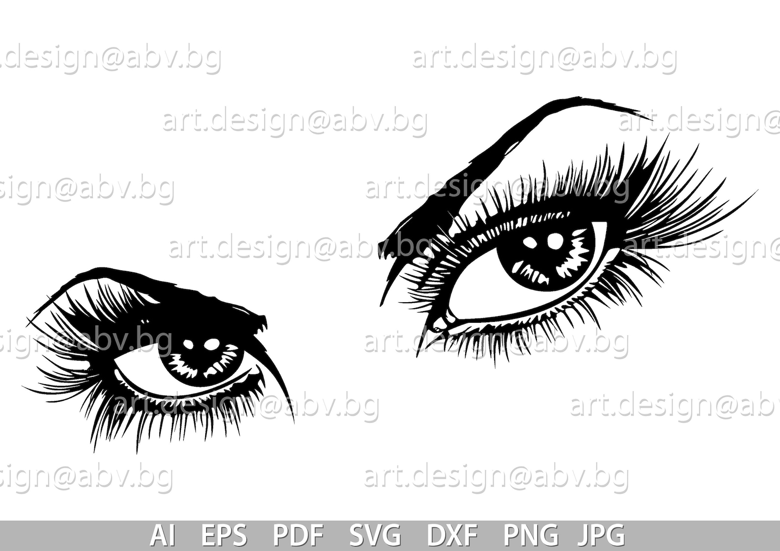 Eyes Vector Art, Eyelash (svg, Ai, Eps, Png) (digital Download) - Etsy ...