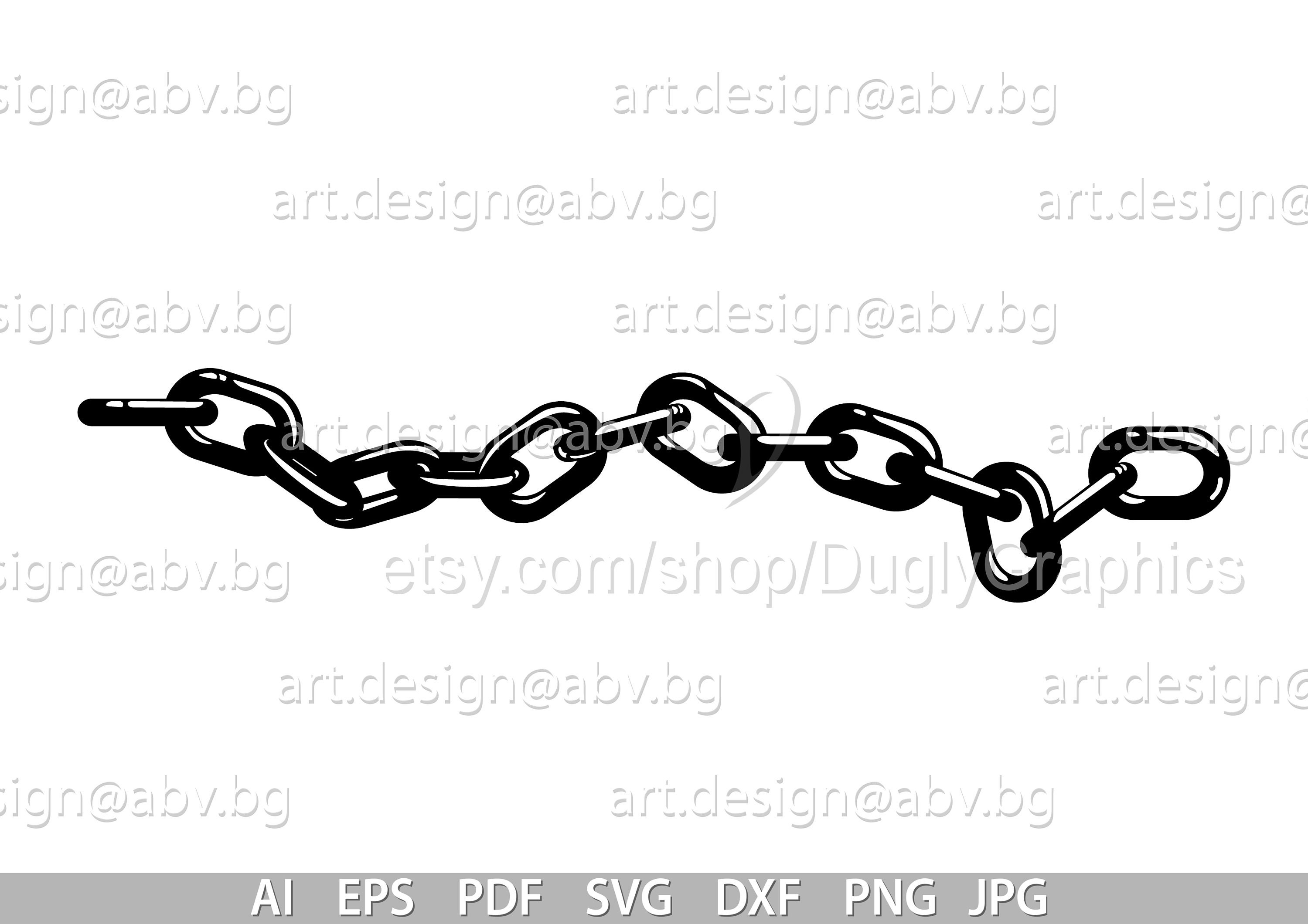 Vector CHAINS AI Eps Svg Dxf Pdf Png Jpg Download Digital - Etsy Canada
