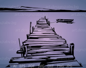Fishing Pier Svg - Etsy Singapore