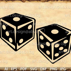 Vector DICE 2 variants ai eps pdf SVG dxf png jpg | Etsy
