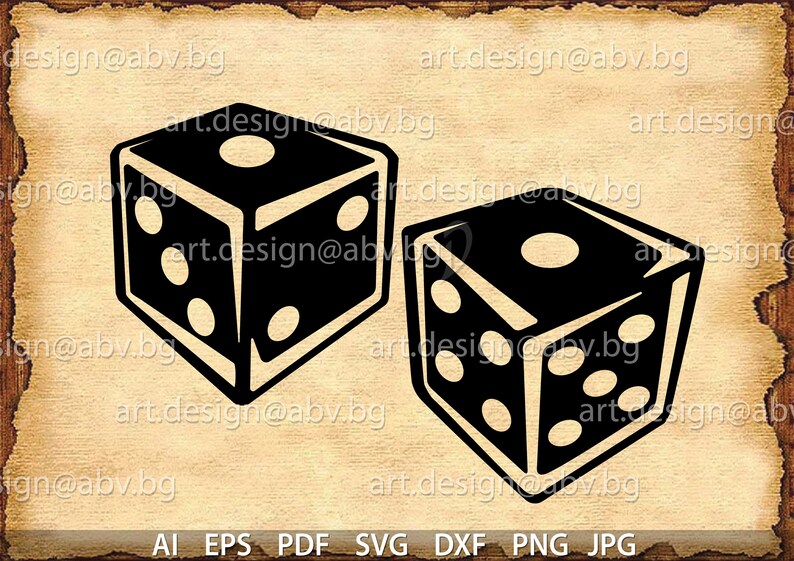 Vector DICE 2 variants ai eps pdf SVG dxf png jpg | Etsy