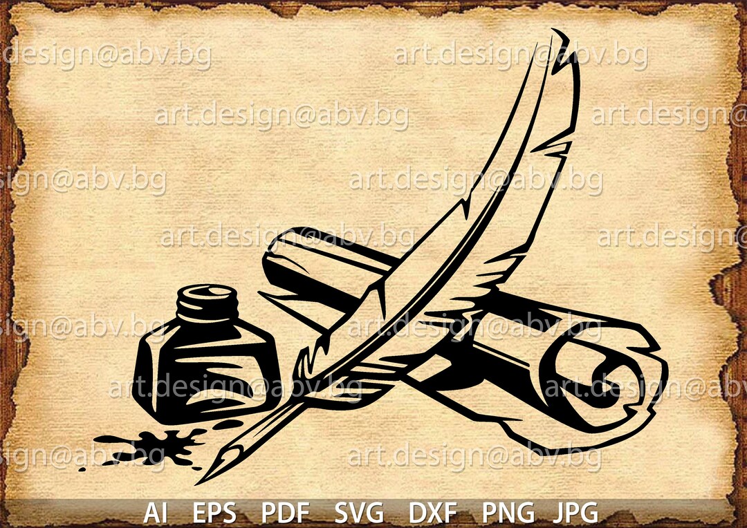 Vector INK Pen Paper Spot AI Eps Pdf Svg Dxf Png Jpg - Etsy