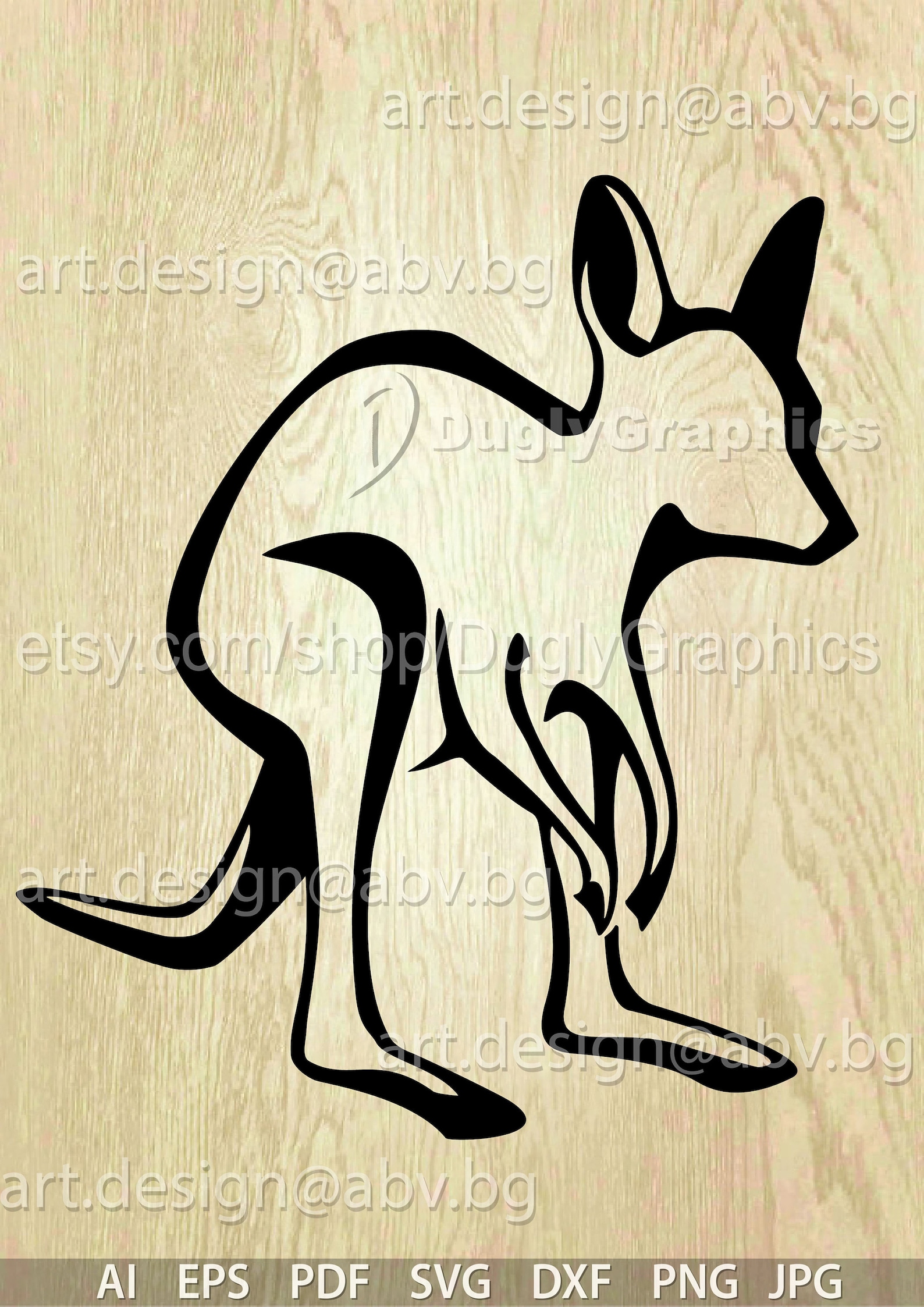 Vector KANGAROO Baby Ai Png Eps Pdf Svg Dxf Jpg Svg Mammalia Graphical ...
