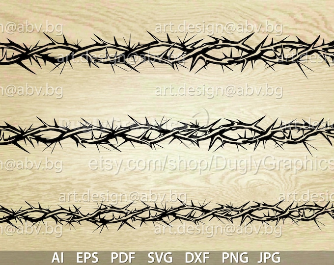 Crown of Thorns Temporary Tattoo Sticker set of 2 - Etsy