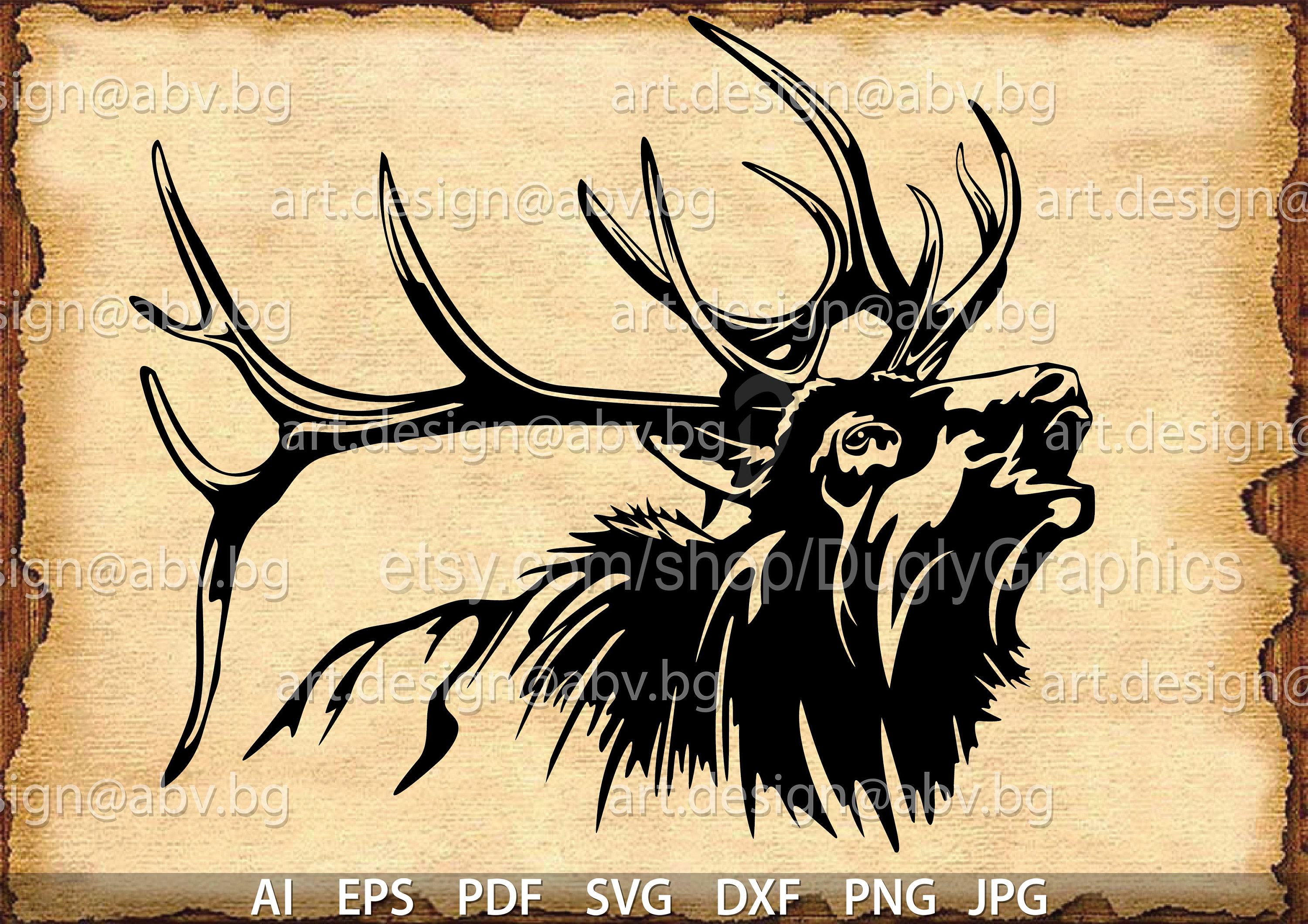Elk Head Painting