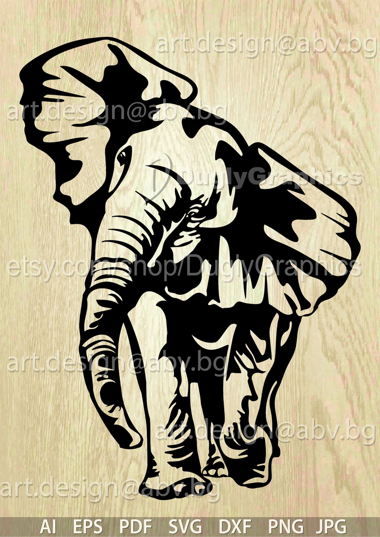 Vector ELEPHANT Baby AI Eps Pdf Svg Dxf Png Jpg - Etsy