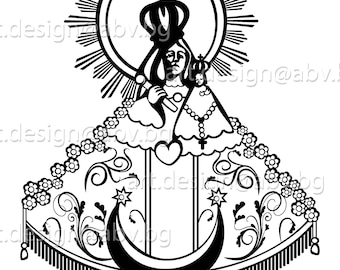 vector of the virgin of Talpa EPS SVG and PNG Drawing & Illustration ...