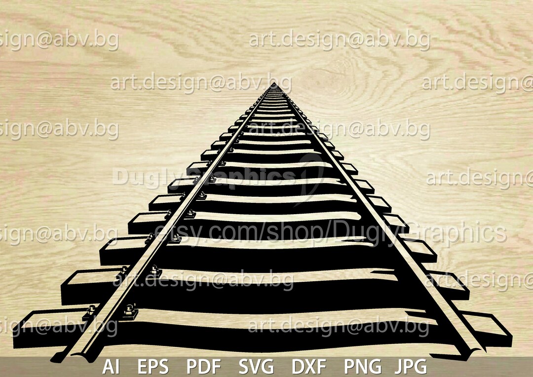 Vector TRAIN TRACKS, AI, Eps, Svg, Dxf, Pdf, Png, Jpg Download ...