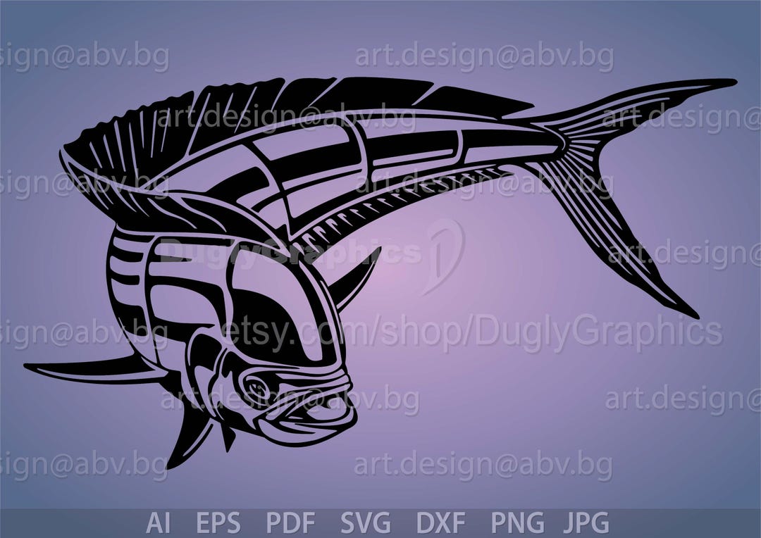 Vector MAHI-MAHI, AI, Eps, Pdf, Png, Svg, Dxf, Jpg Image Graphic ...