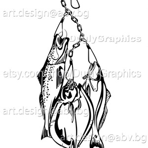 Vector FISH STRINGER, Ai, Eps, Pdf, Png, Svg, Dxf, Jpg Image Graphic ...