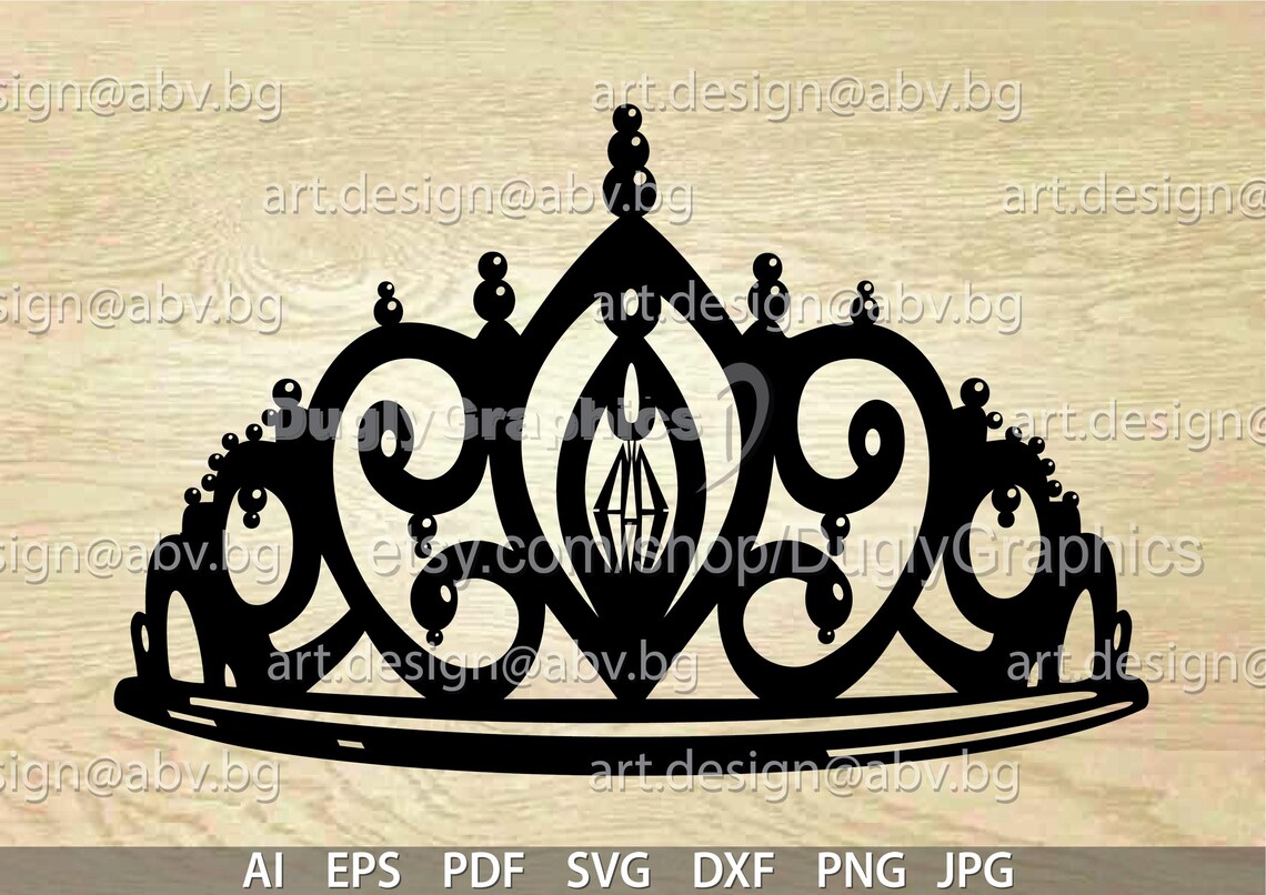 Crown Vector Art, Tiara Design, Digital Download (ai, Eps, Pdf, Svg ...