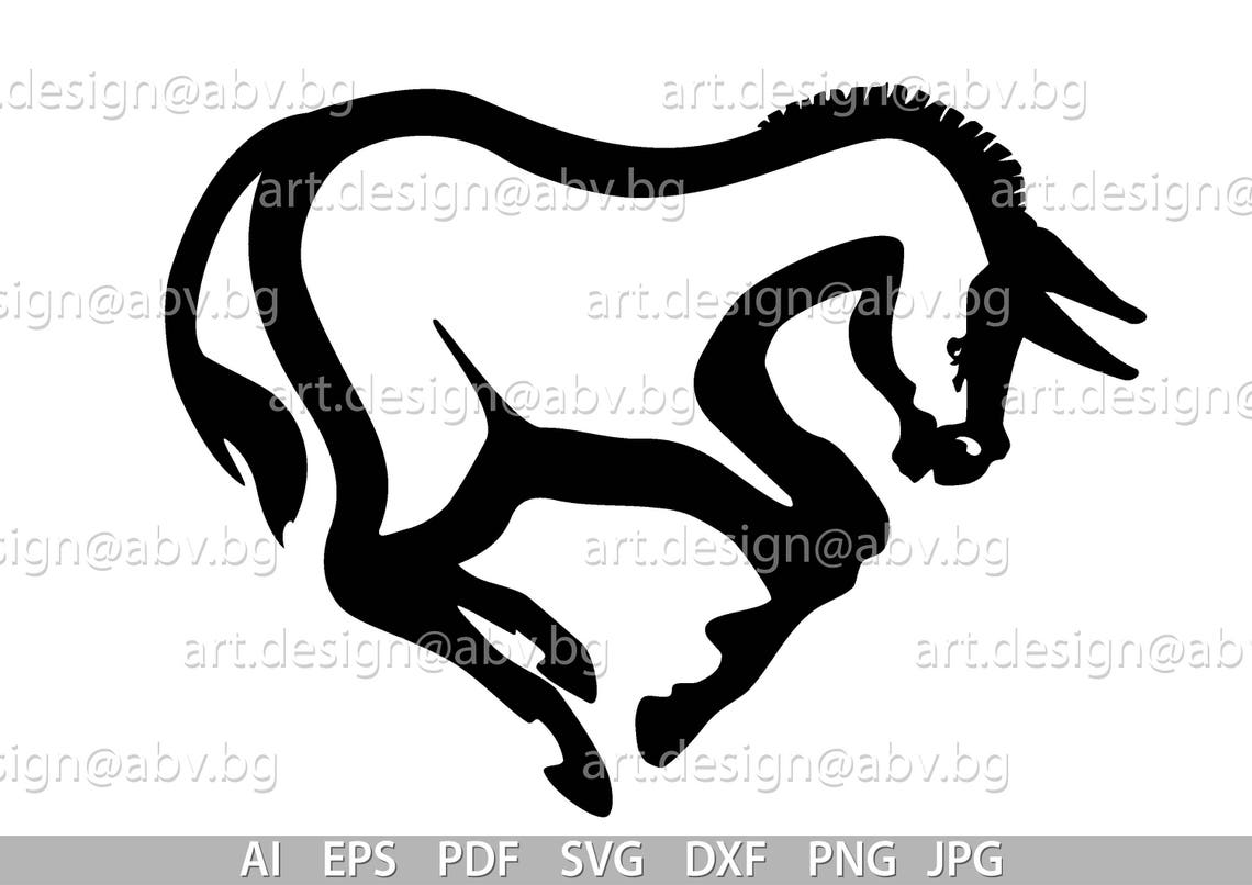 Vector DONKEY Heart SVG DXF Ai Eps Pdf Png Jpg | Etsy
