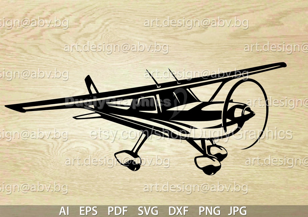 Airplane Vector Graphic (svg, Dxf, Ai, Eps, Pdf, Png, Jpg) (digital ...