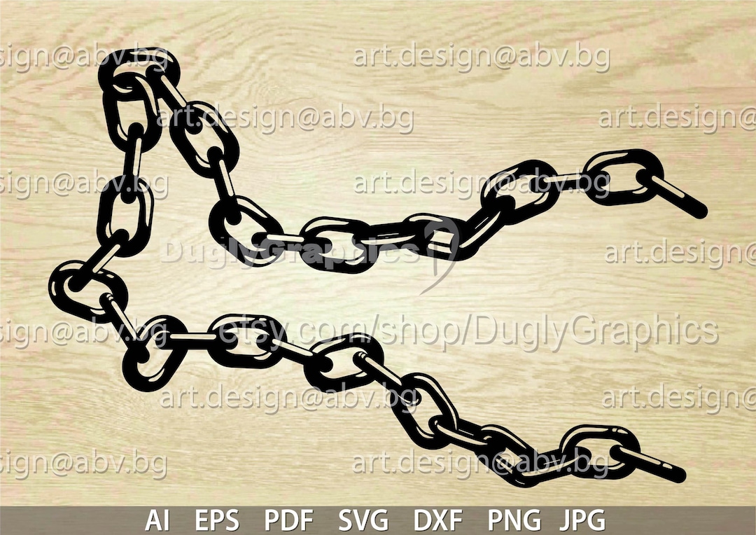 Vector CHAINS AI Eps Svg Dxf Pdf Png Jpg Download Digital Image ...