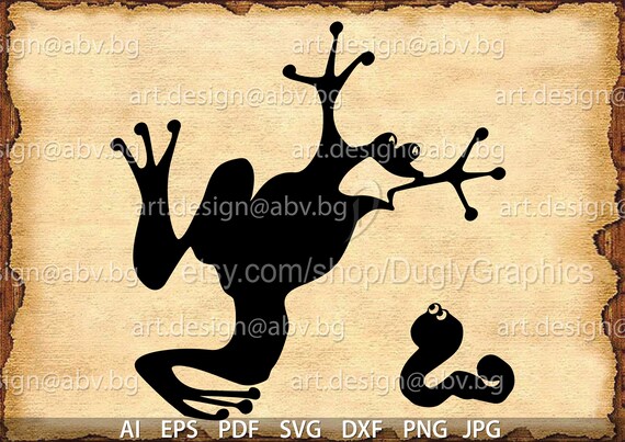 Vector FROG and Worm AI Eps Pdf Svg Dxf Png Jpg - Etsy