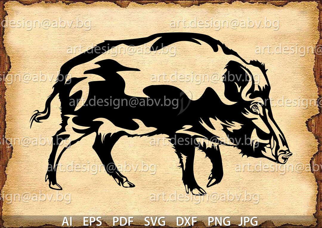 Wild Pig Vector Graphic (digital Download) - Etsy