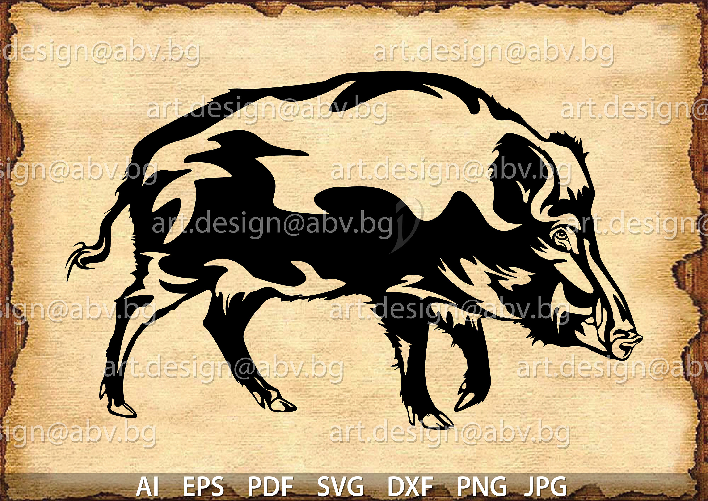 Vector WILD PIG Ai Png Eps Pdf Svg Dxf Jpg Download | Etsy New Zealand